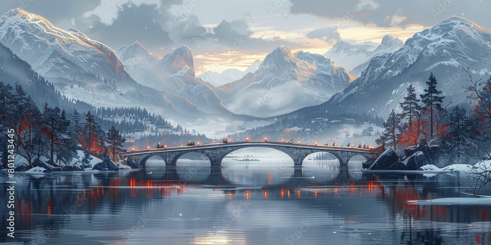 Epic panorama of the Constitution Day parade crossing one of Norway's ...