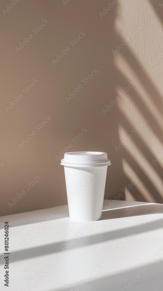 cosmetic product display template show with copyspace with sunshade ...