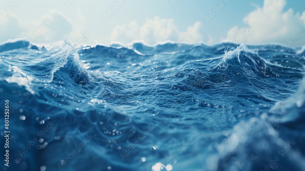 Vivid, cinematic close-up in high-resolution of water levels rising ...