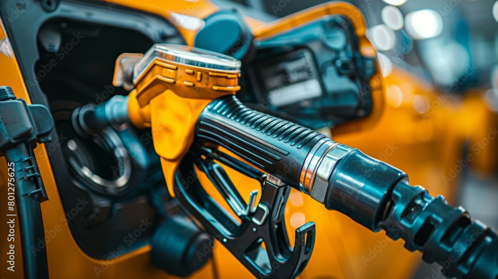 Gasoline and fueling banner with copy space background for powering ...