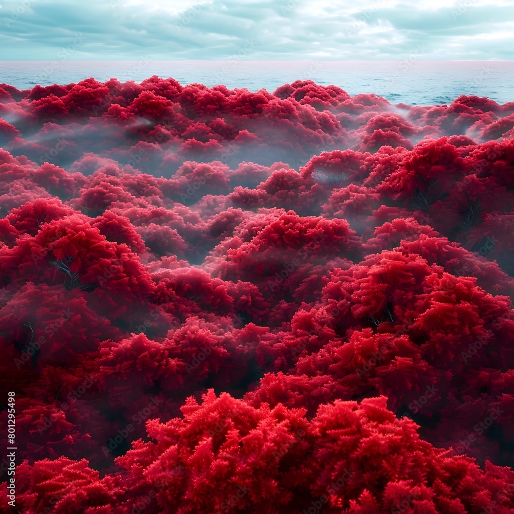Red coral reefs underwater Stock Photo | Adobe Stock