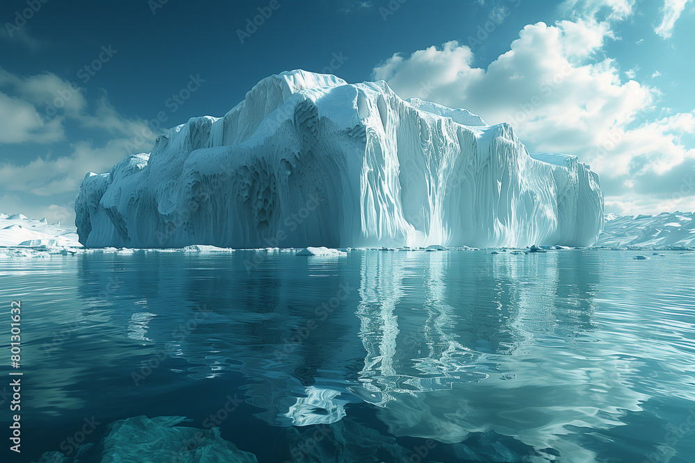 Melting of ice floes and icebergs in the waters of the Northern Arctic ...