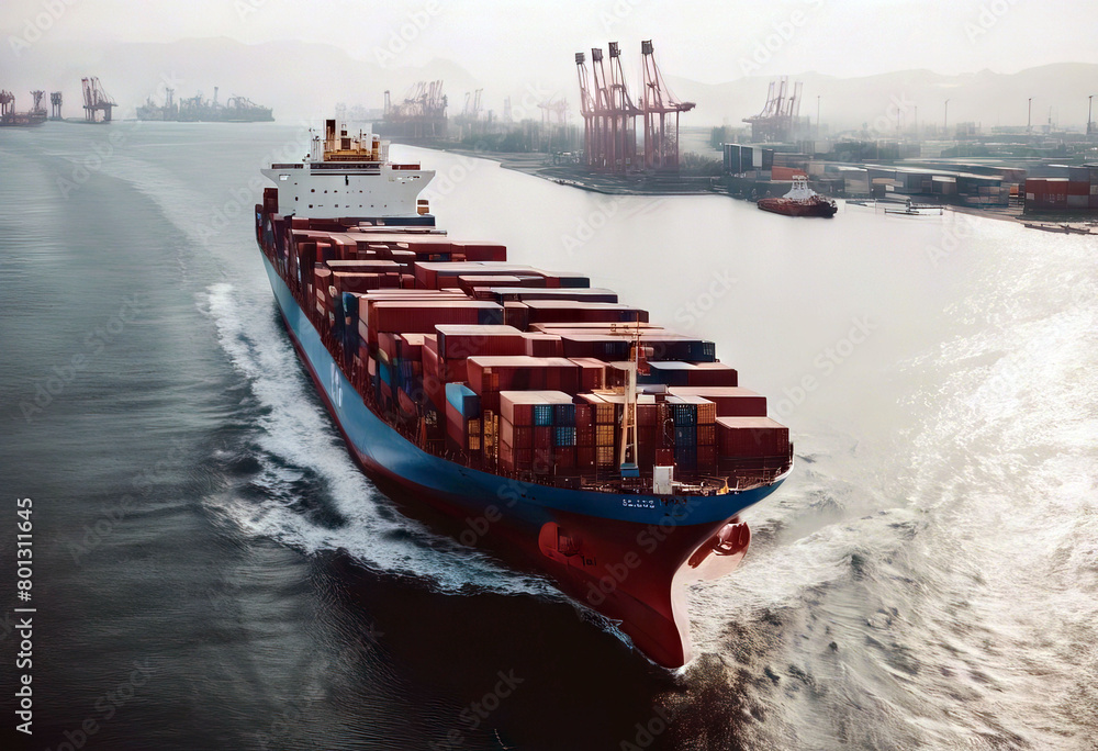 'import maritime Aerial cargo view container transport transportation ...