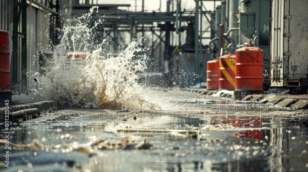 Containment Measures: A real photo shot depicting the implementation of ...