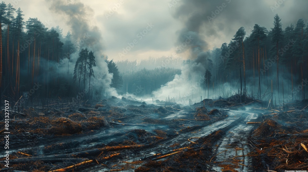 Deforestation: A real photo depicting the destruction of forests ...