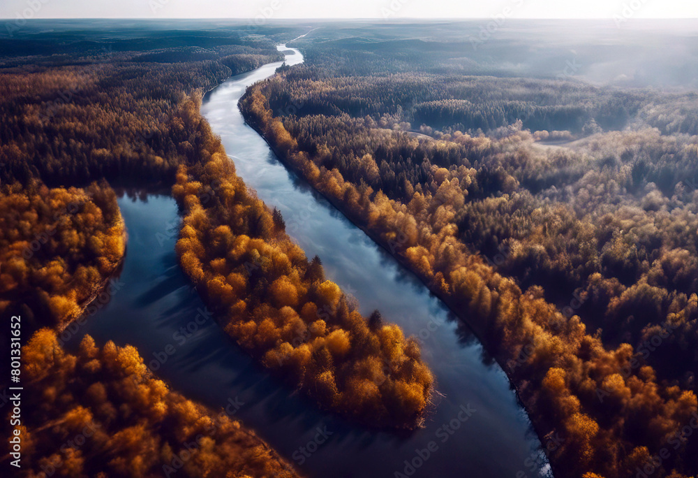'top aerial landscape view River forest map View Top River Map Forest ...