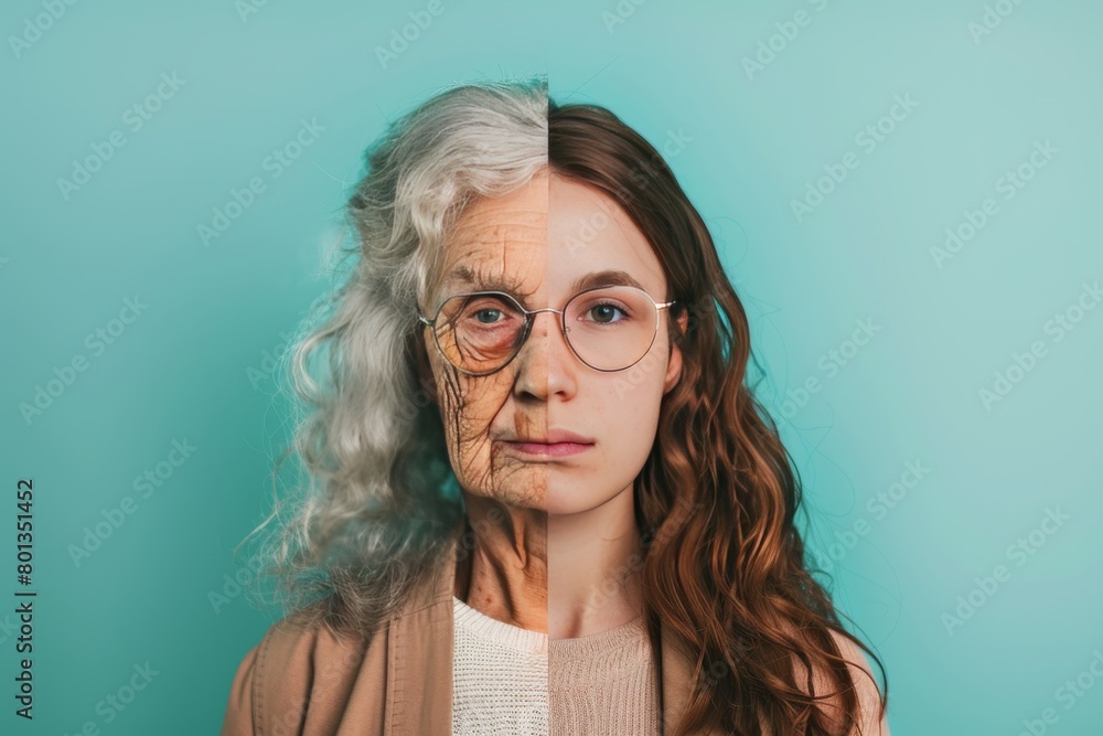 Aging bunny line treatments depicted in realistic features, foster ...