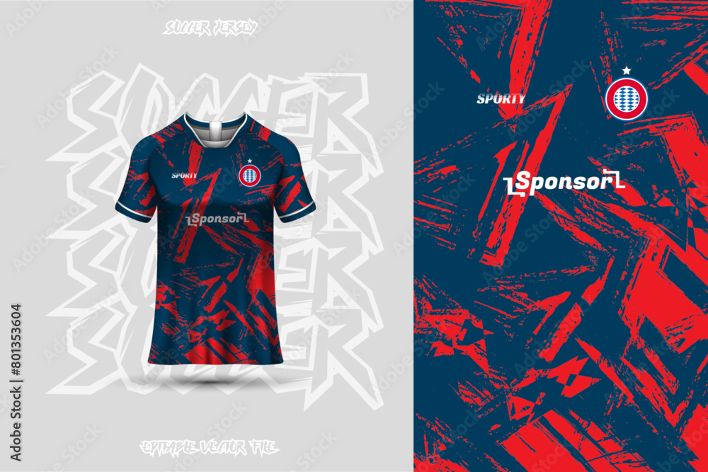 Football jersey design template, suitable for jersey design, background ...