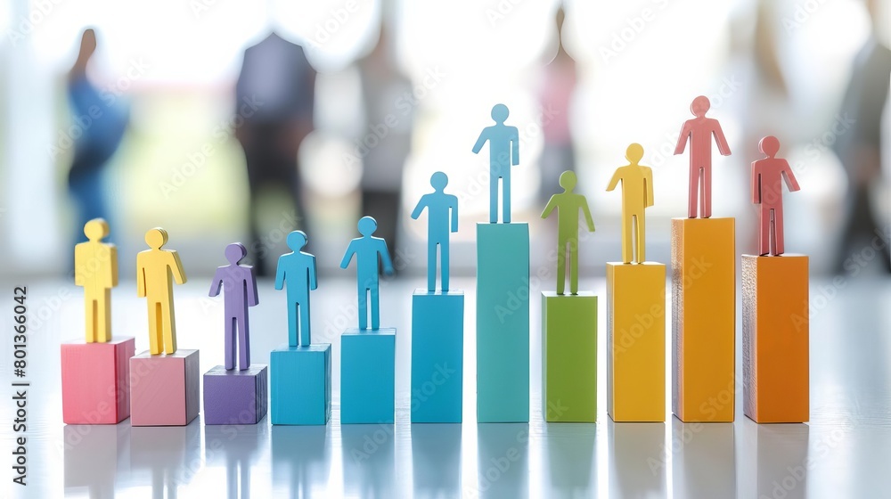 Bar graph showing the market share distribution among competitors Stock ...