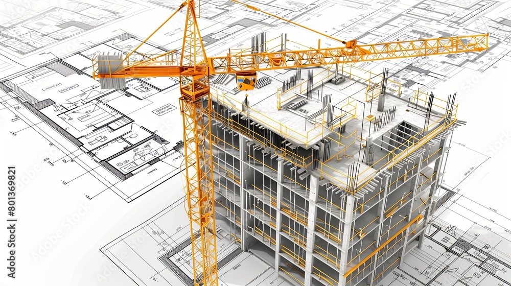 Various construction plans, blueprints, and schematics, providing ...