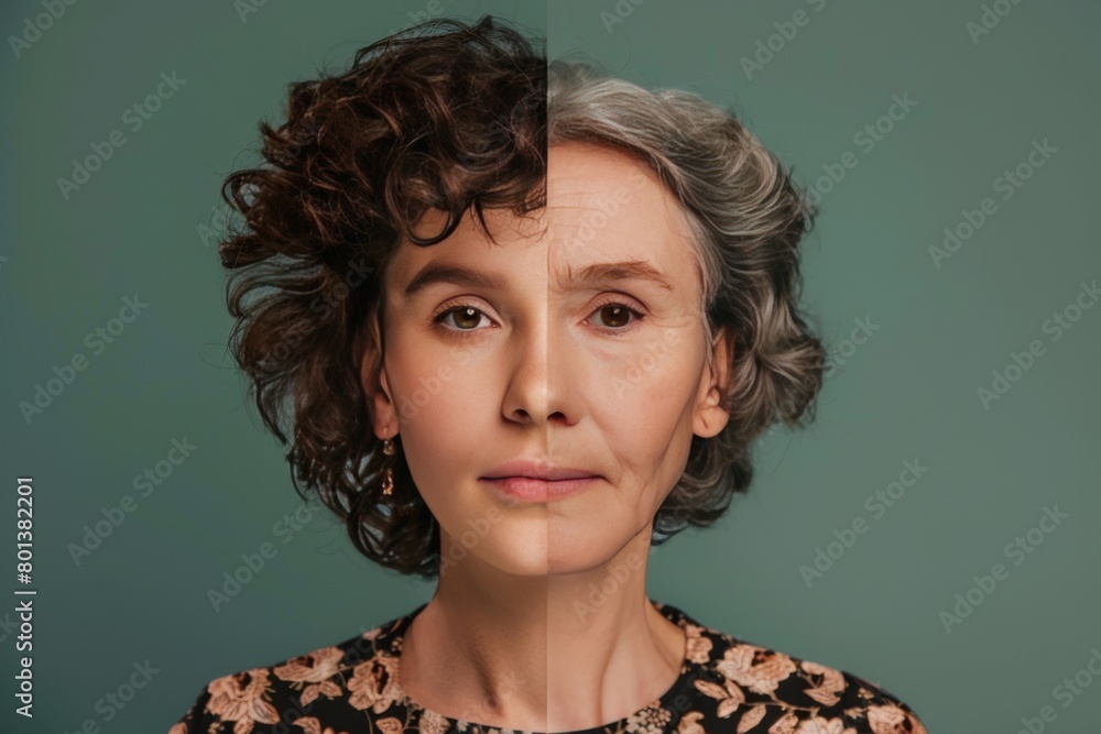 Facial aging split representation under the effects of a beauty regimen ...