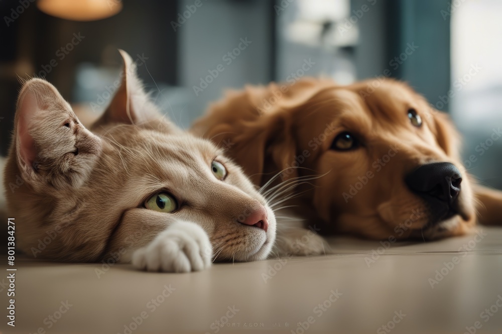 'cat funny horizontal hungry dog banner animal appetence background ...