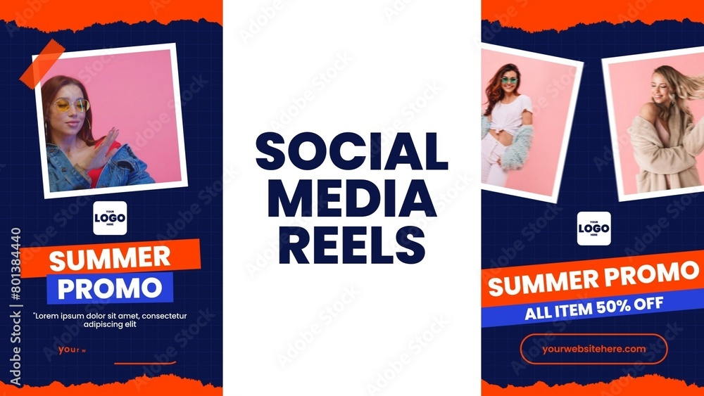 Clean Modern Social Media Story Sales Promo Reels Stock Template ...