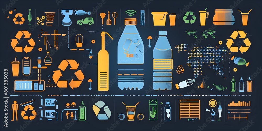 Infographics Illustrating Lifecycle of Single Use Plastics and ...