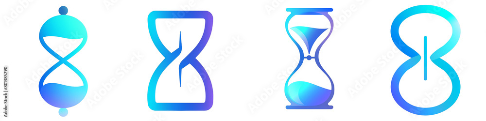 Hourglass Timeline clipart collection, symbol, logos, icons isolated on ...