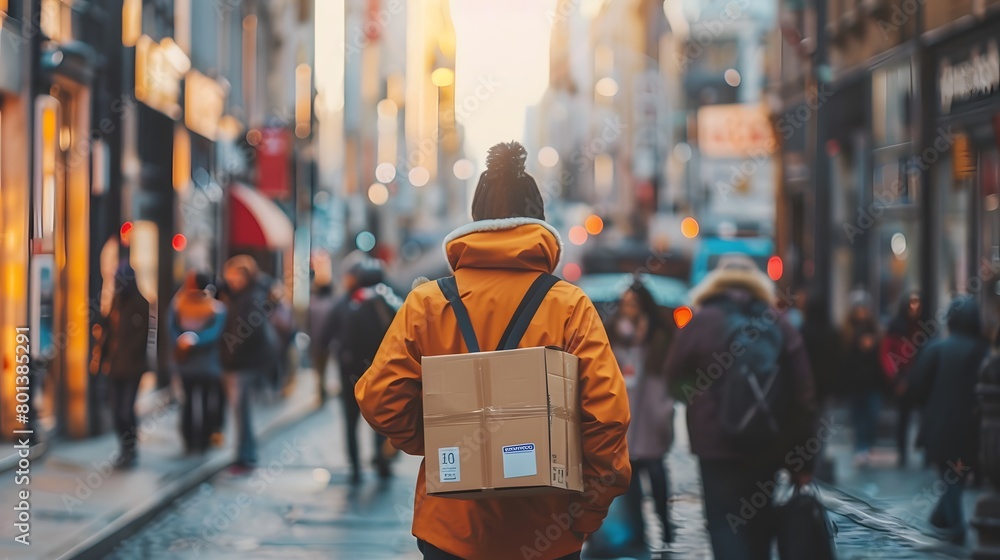 reliability of courier services with a picture of a delivery person ...