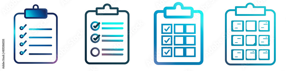 Planning clipart collection, symbol, logos, icons isolated on ...