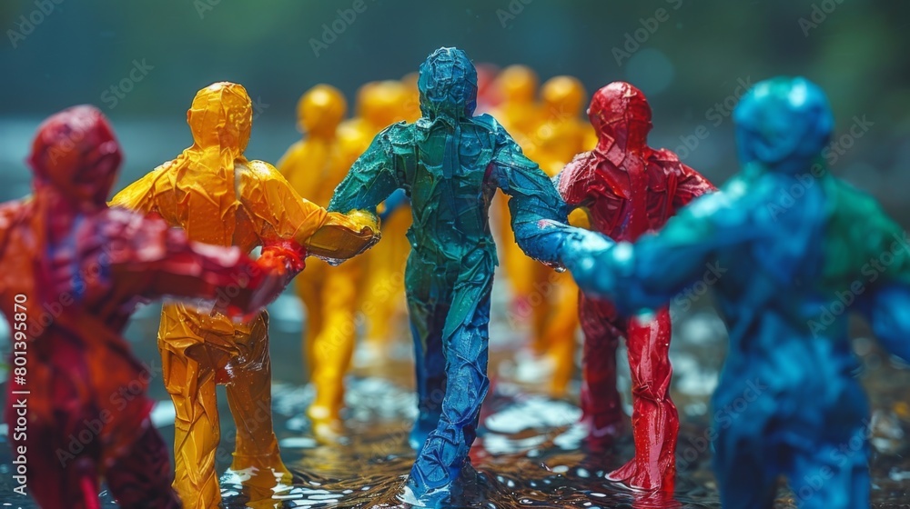 Team members, depicted as strands of rope, unite their diverse ...