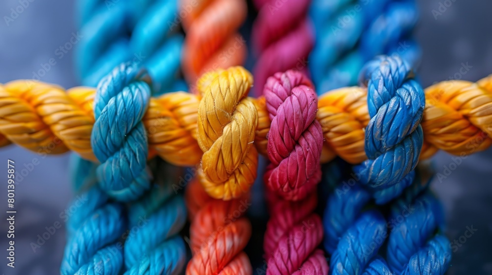Team members, depicted as strands of rope, unite their diverse ...