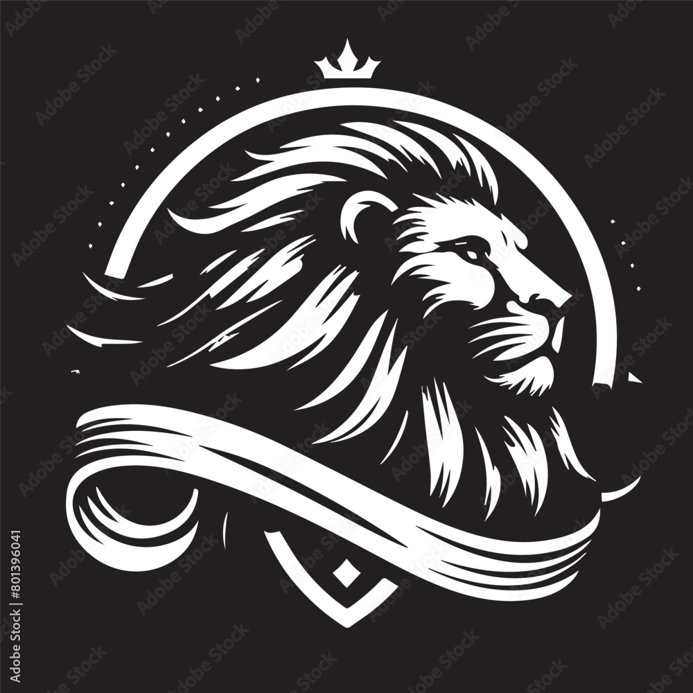 lion logo majestic predator king mammal wildlife Stock Vector | Adobe Stock