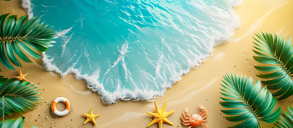 Summer background template with fresh elemental for product or ...