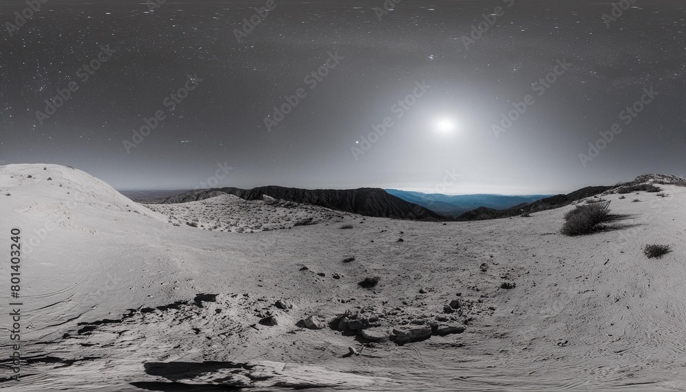 360 degree moon landscape equirectangular projection environment map ...