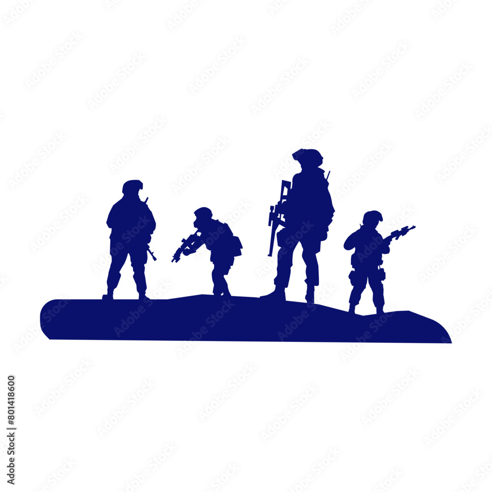 Poster Soldier and army silhouette background – Wall Art | UkPosters