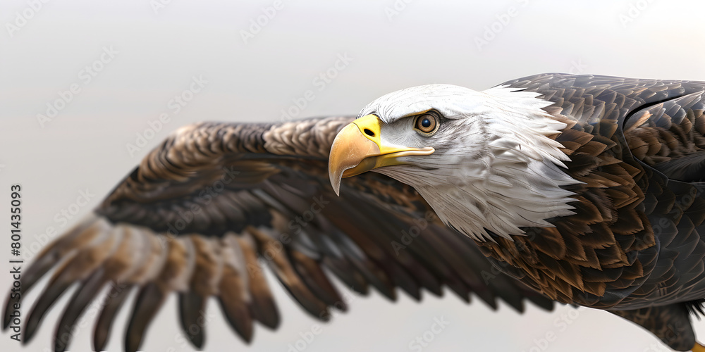 Foto Stock American Bald Eagle bird,Aerial perspective of a soaring ...