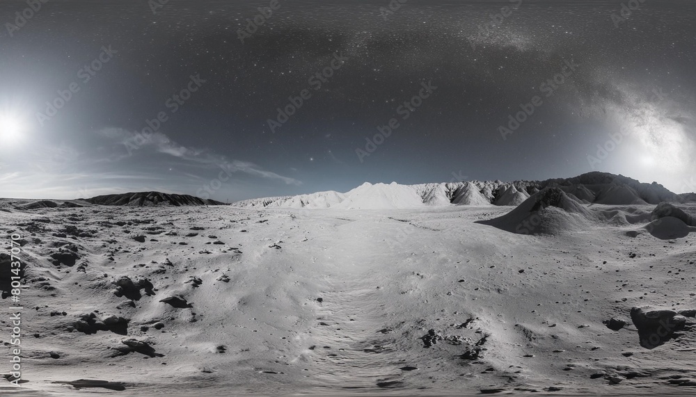 360 degree moon landscape equirectangular projection environment map ...