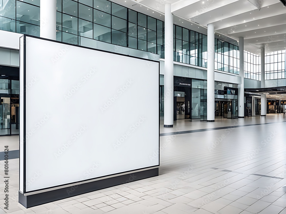 public shopping center mall or business center high big advertisement ...