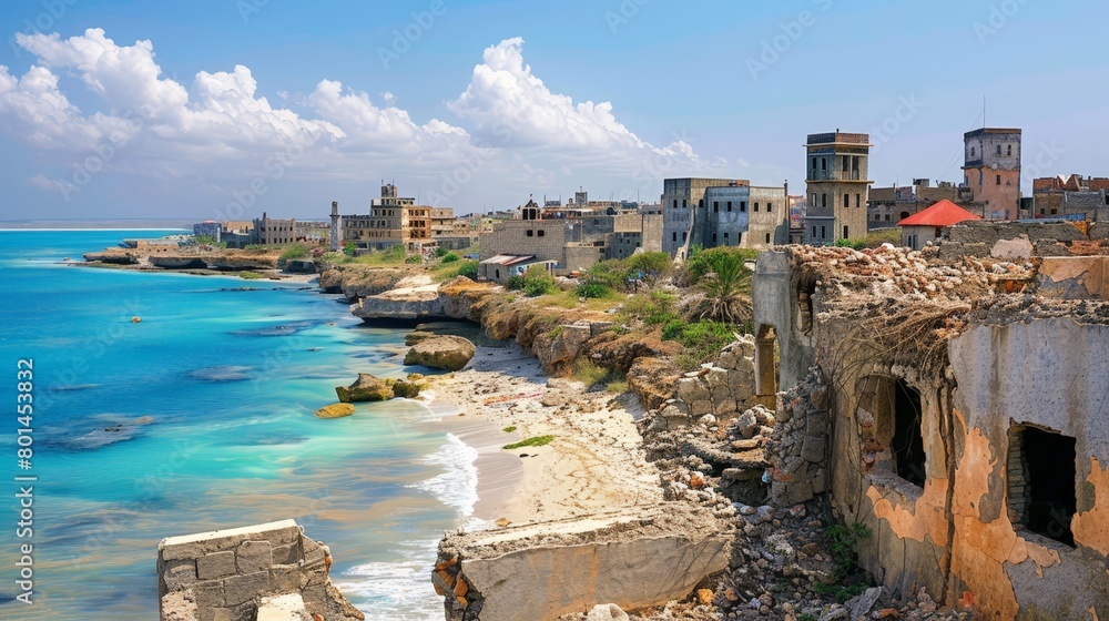 Mogadishu Coastal Resilience Skyline Stock Photo | Adobe Stock