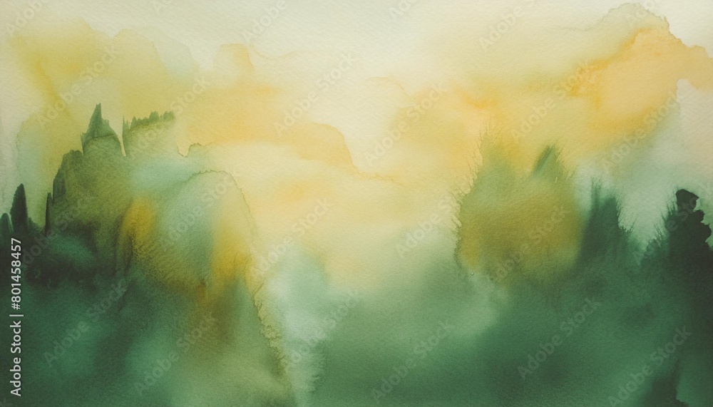Foto de pastel faded green and yellow hand painted watercolor ...