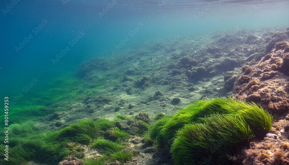 green algae background in nature ocean bottom Stock Photo | Adobe Stock