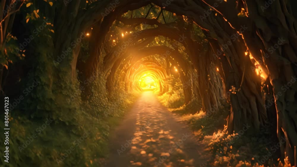 Experience the awe-inspiring sight of a breathtaking tunnel of trees ...