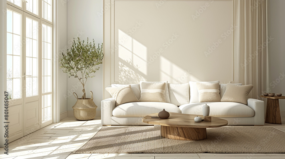 Clean lines and natural light define a Scandinavian-inspired living ...