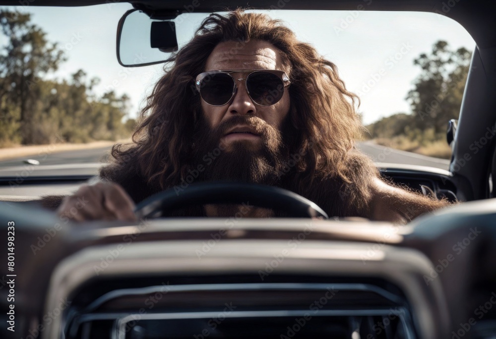 'caveman 3d new drives car three-dimensional vehicle motor drive road ...