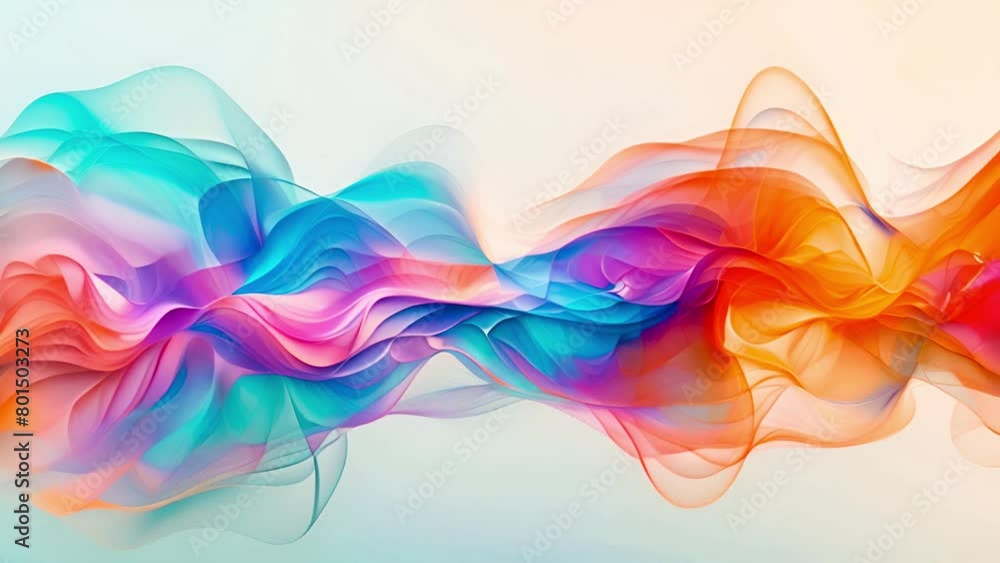 Neon rainbow blue,purple pink smoke lines moving. Abstract color smoke ...