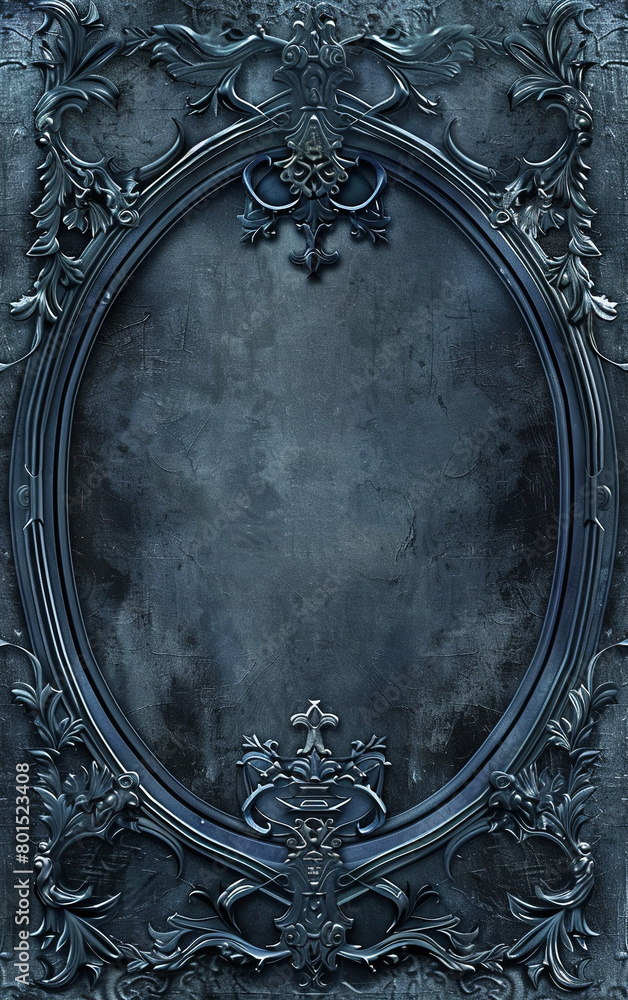 gothic frame with blank center, Magical and wizard symbols, suitable ...