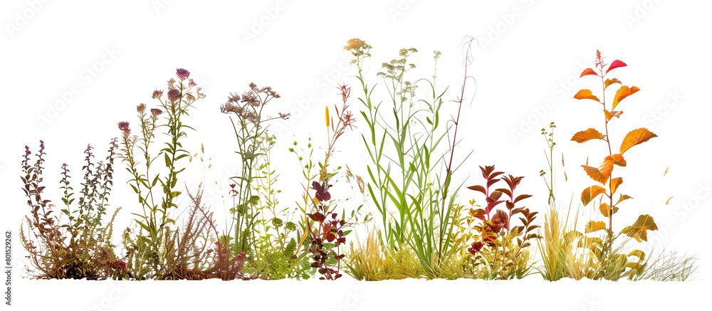 Botanical gradient display from aquatic plants to dry-loving grasses ...