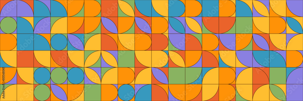 Rainbow geometric background with colors of pride month. Simple shapes ...