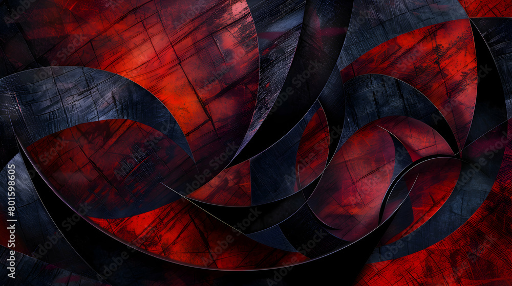 A modern abstract visual combining bold geometric forms with subtle ...