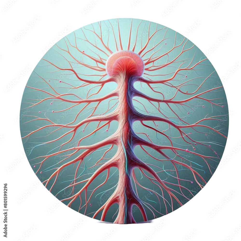 nerve anatomy of molecule, nerve vector cartoon illustration isolated ...