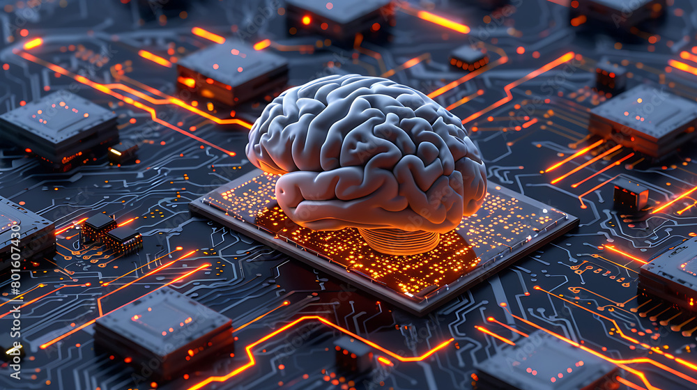 At the center of the image, there’s a highly detailed, white model of a ...