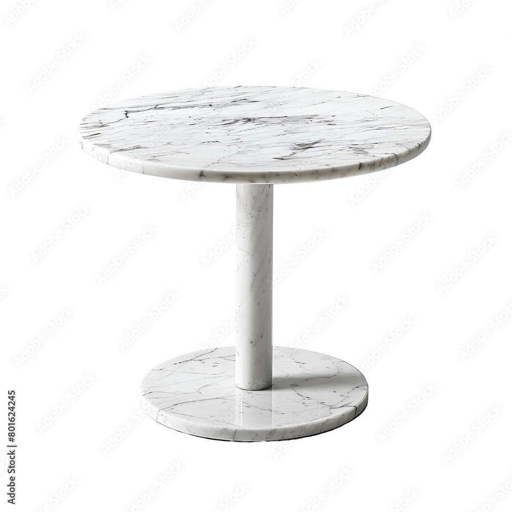 Product Photography of a Modern, Small, and Round Marble Table - Side ...