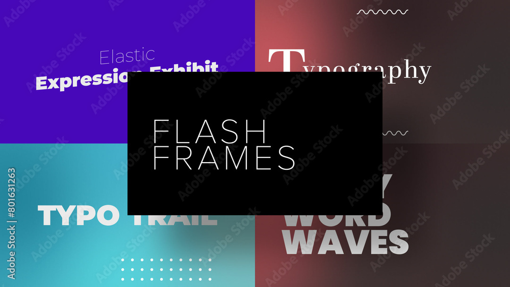 Vibrant Text Displays | Animated Titles with Control Panels Stock ...
