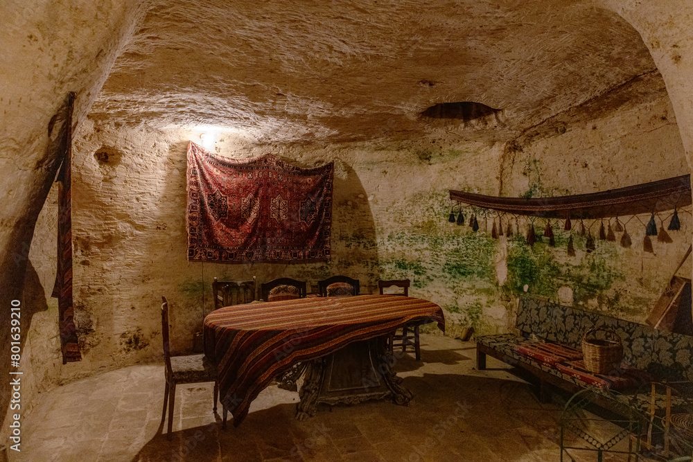 Mardin, Midyat, Turkey - 9 Ocak 2024; Matiate Underground City Estel ...