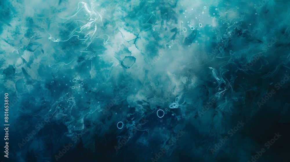 Abstract blue water waves and bubbles background for design projects ...