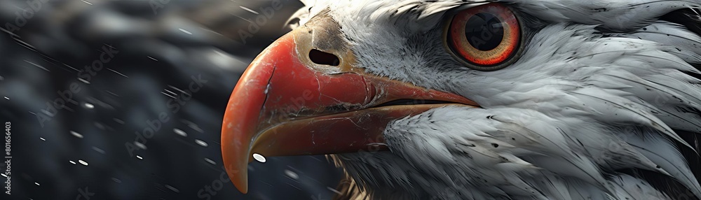 A close up of a Eagle's eye. Enhance details and textures. Denoise and ...