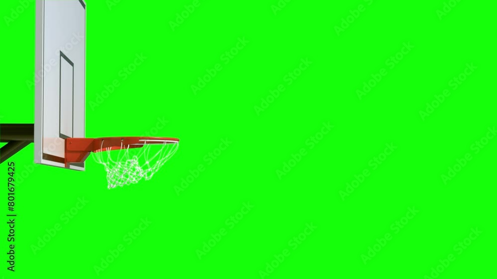 Basketball throw from the side, successful basketball throw into the ...