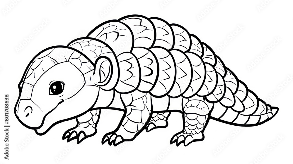 Pangolin coloring page | Free Printable Coloring Pages Stock ...